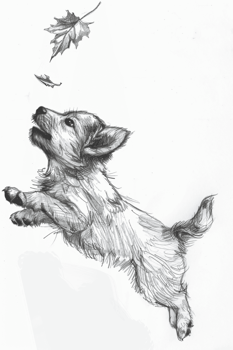 20 Playful Puppy Sketches to Melt Your Heart - Brighter Craft Playful ...