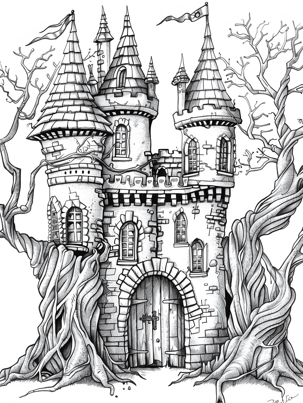 30 Castle Coloring Pages for Imaginative Kids - Brighter Craft
