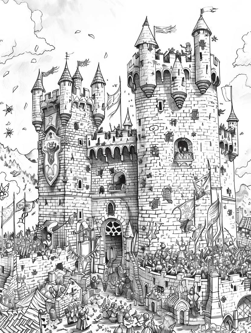 30 Castle Coloring Pages for Imaginative Kids - Brighter Craft