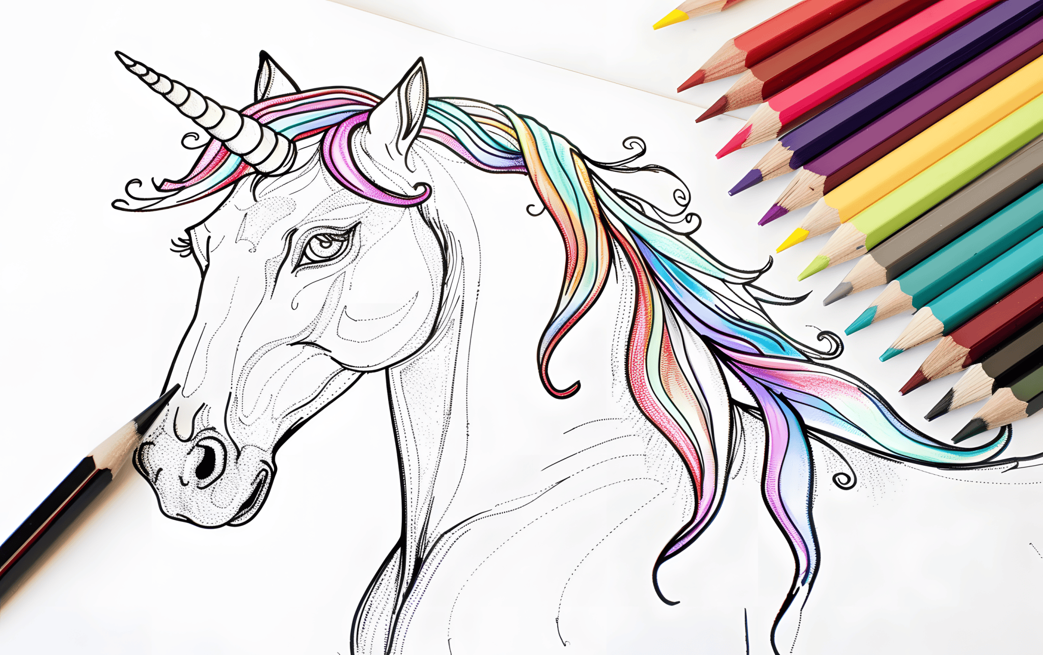 25 Enchanting Unicorn Coloring Pages for All Ages - Brighter Craft