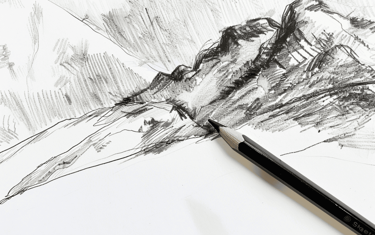 35 Serene Mountain Landscape Sketches to Inspire Your Inner Artist ...