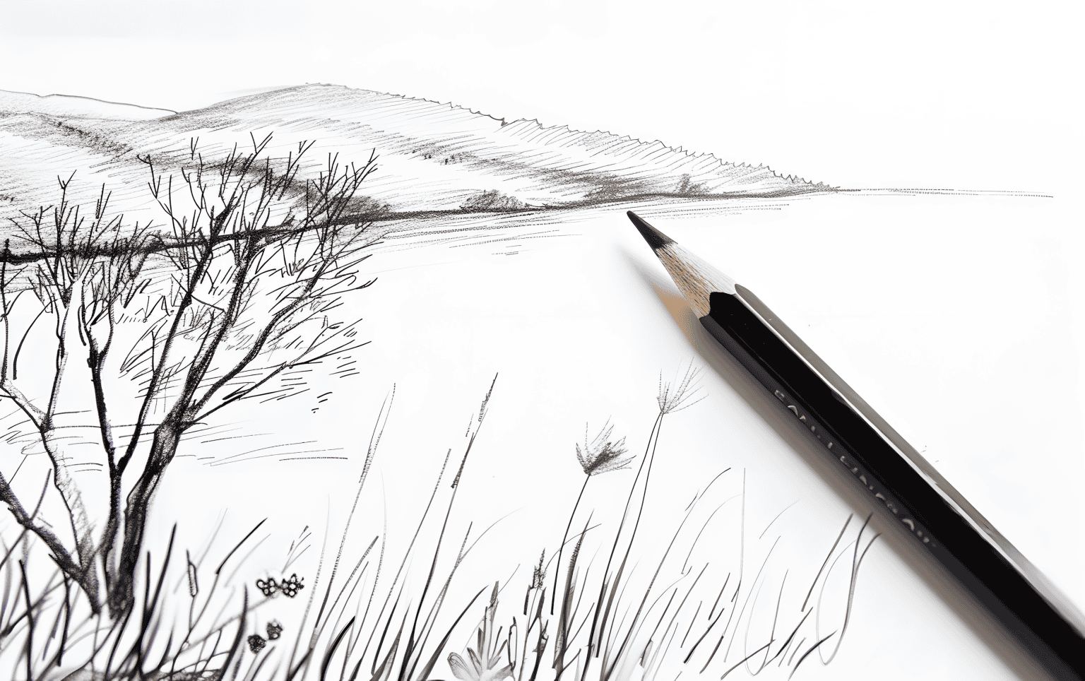25 Serene Lakeside Landscape Sketches for Peaceful Vibes - Brighter ...