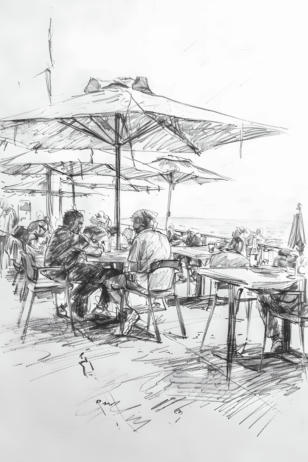 25 Charming Coastal Town Sketches for Seaside Vibes - Brighter Craft