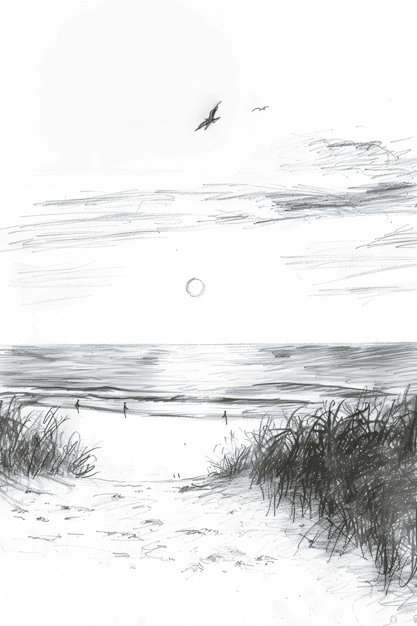 25 Charming Coastal Town Sketches for Seaside Vibes - Brighter Craft