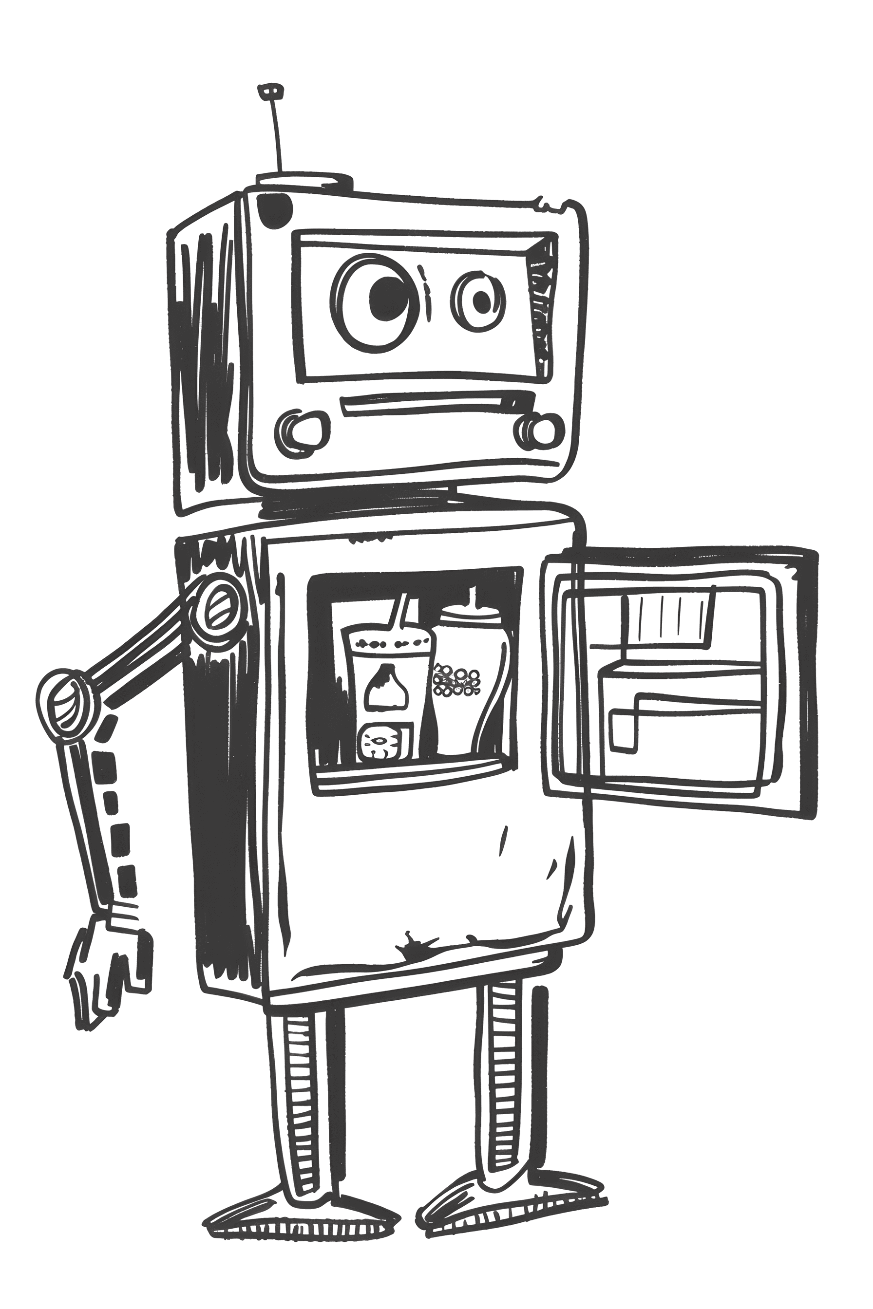 30 Quirky Robot Doodles to Spark Your Imagination - Brighter Craft ...