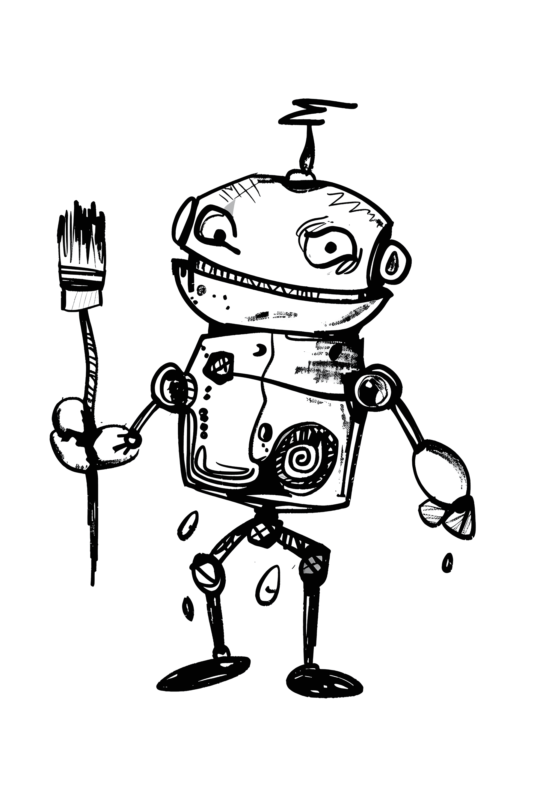 30 Quirky Robot Doodles to Spark Your Imagination - Brighter Craft ...