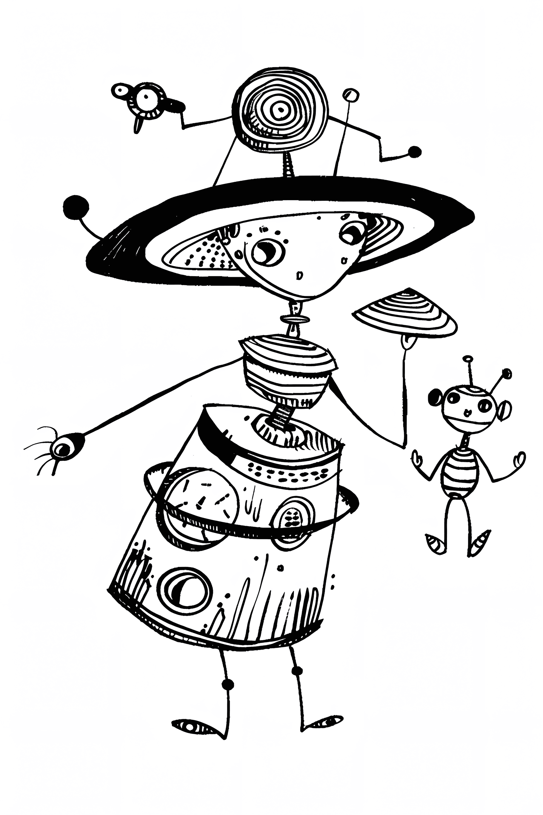 30 Quirky Robot Doodles to Spark Your Imagination - Brighter Craft ...