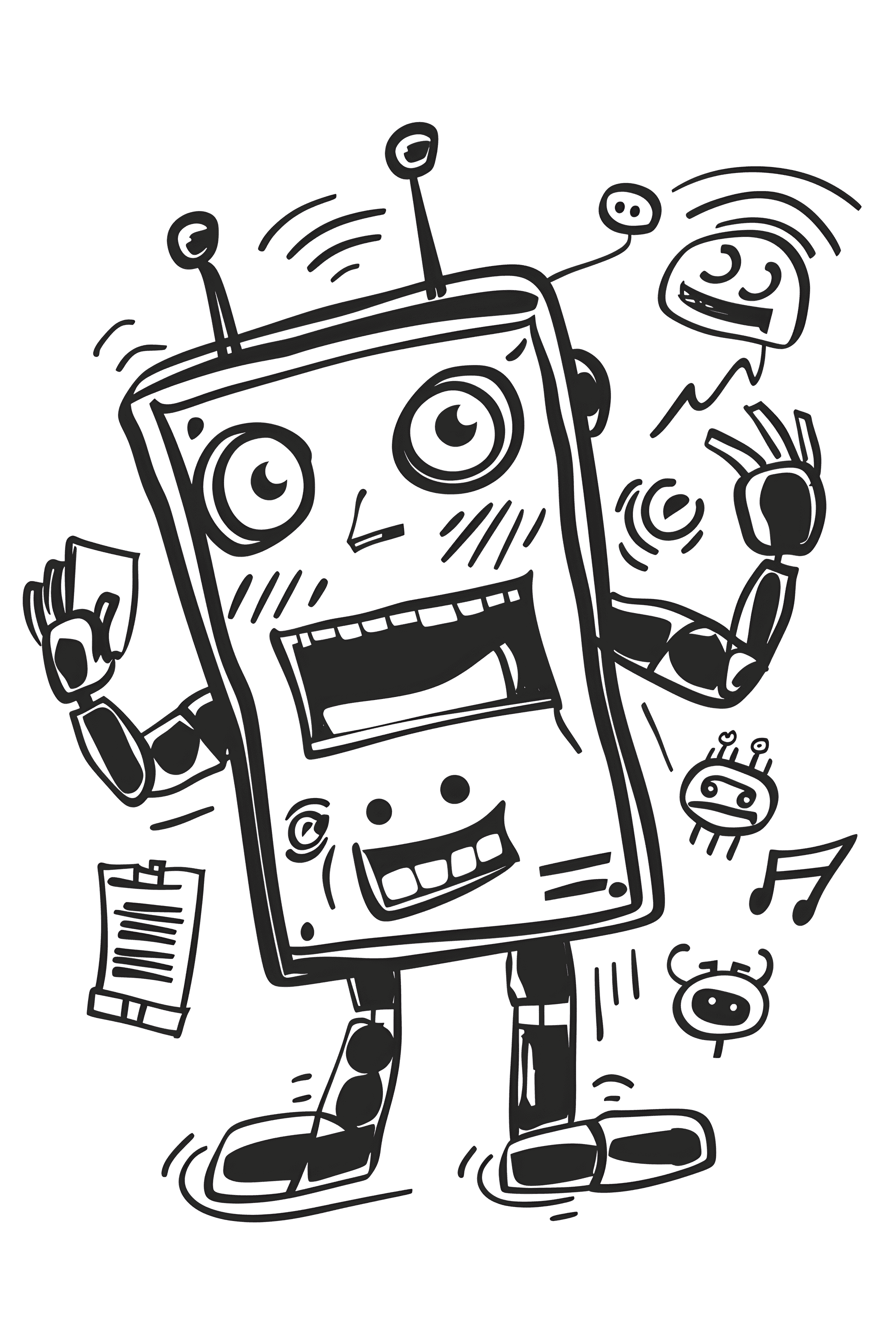 30 Quirky Robot Doodles to Spark Your Imagination - Brighter Craft ...