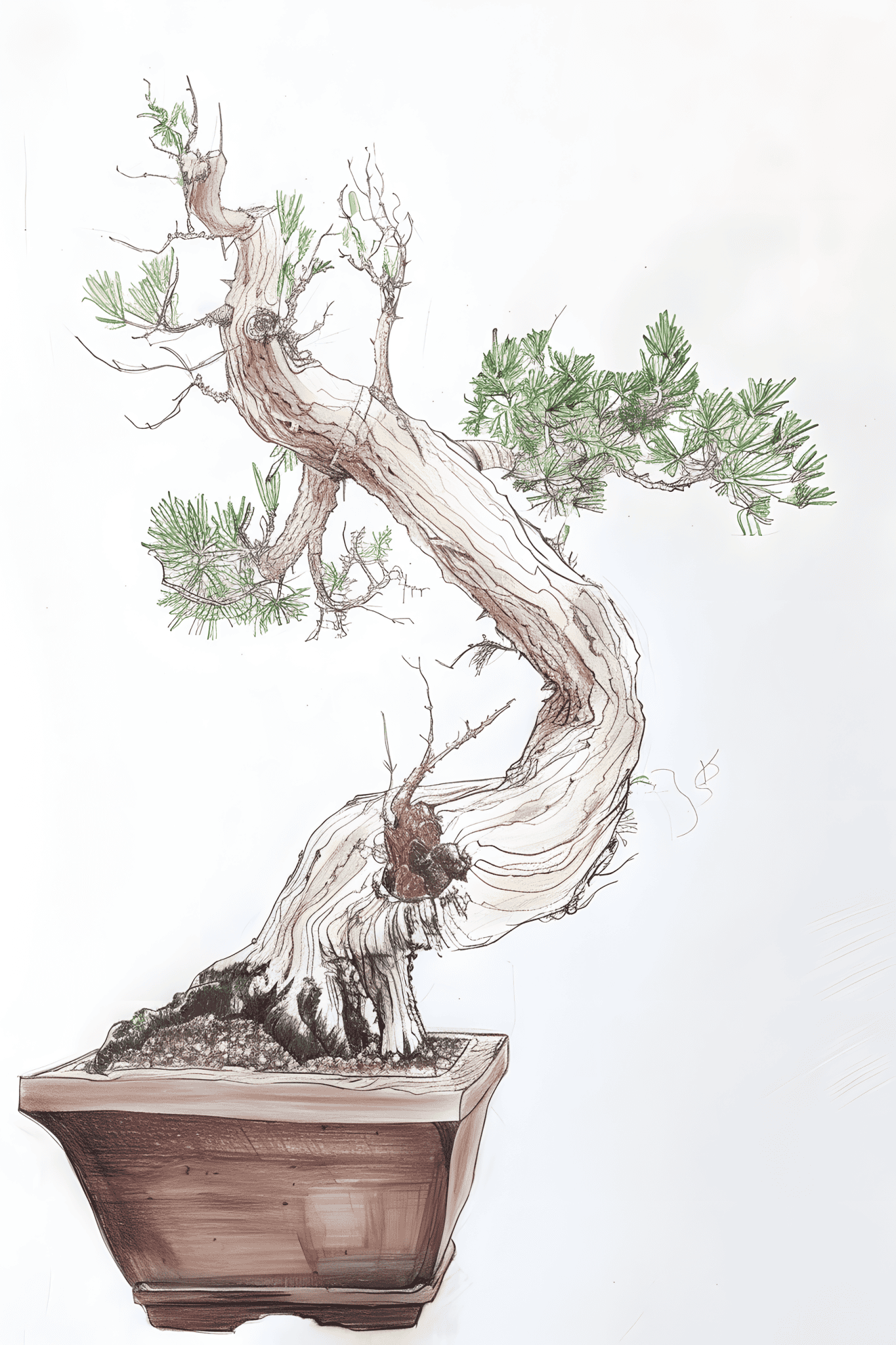 25 Bonsai Tree Sketch Ideas - Brighter Craft