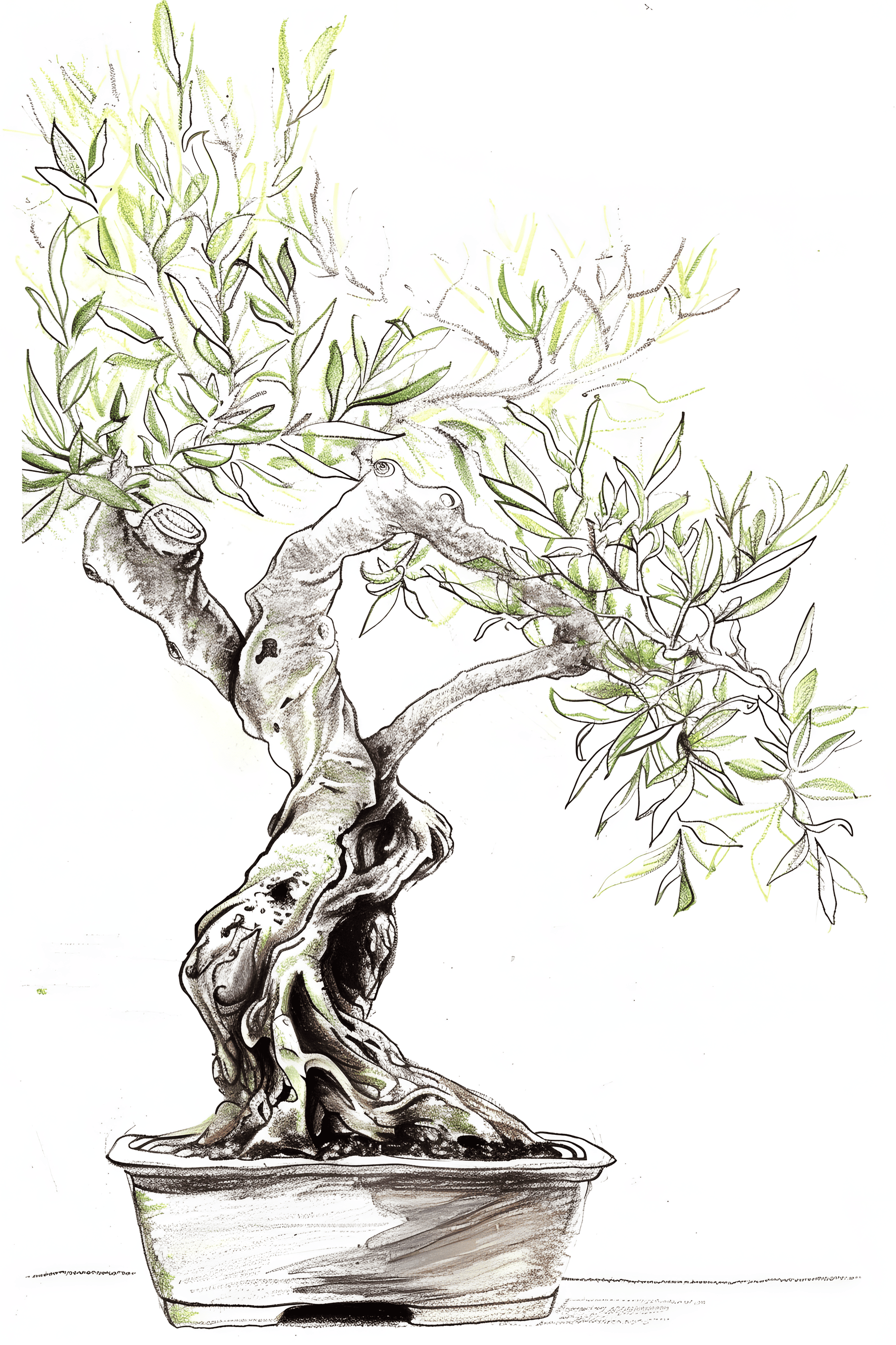 25 Bonsai Tree Sketch Ideas - Brighter Craft
