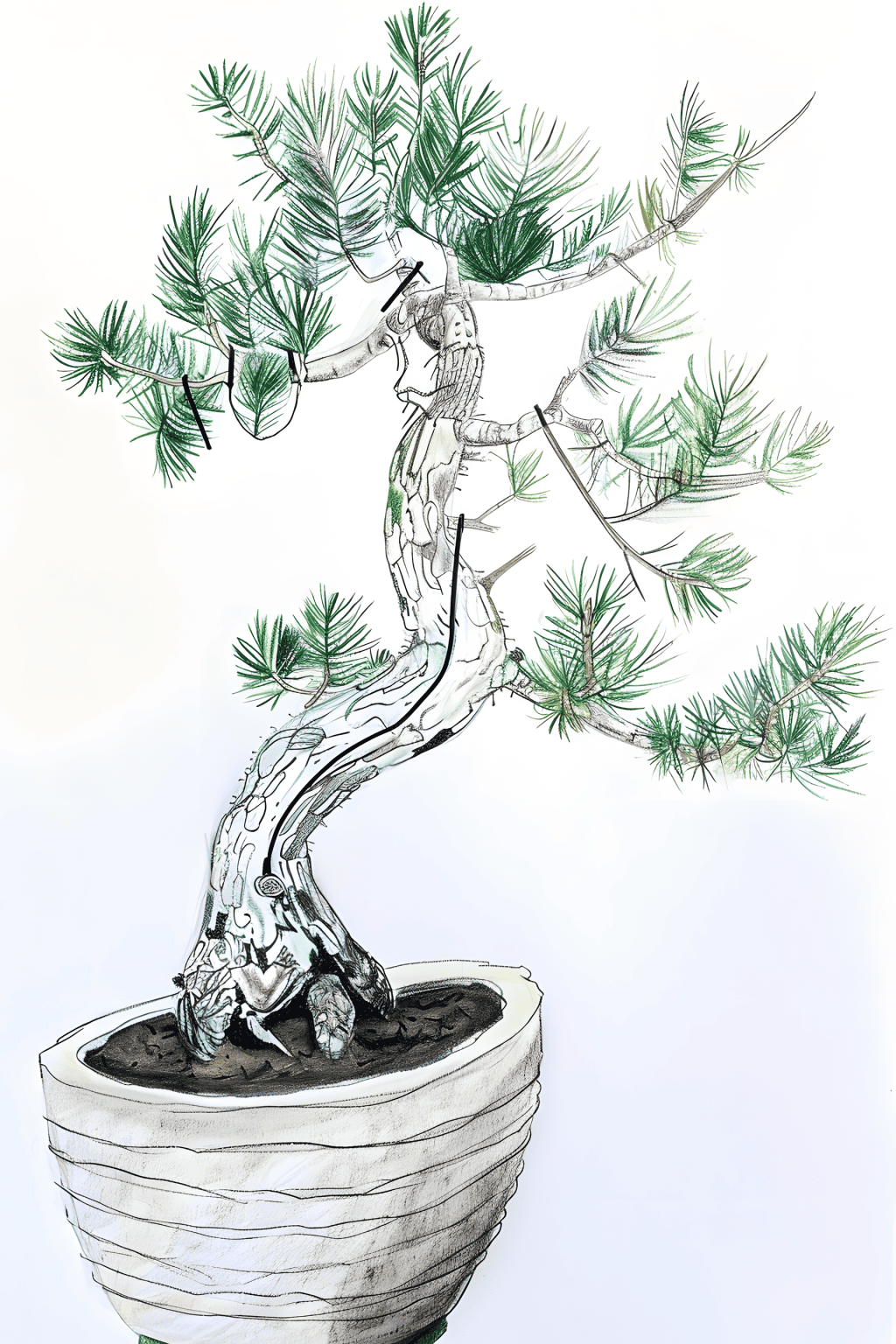 25 Bonsai Tree Sketch Ideas - Brighter Craft
