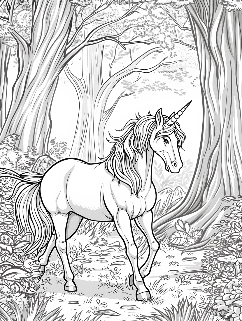25 Enchanting Unicorn Coloring Pages for All Ages - Brighter Craft