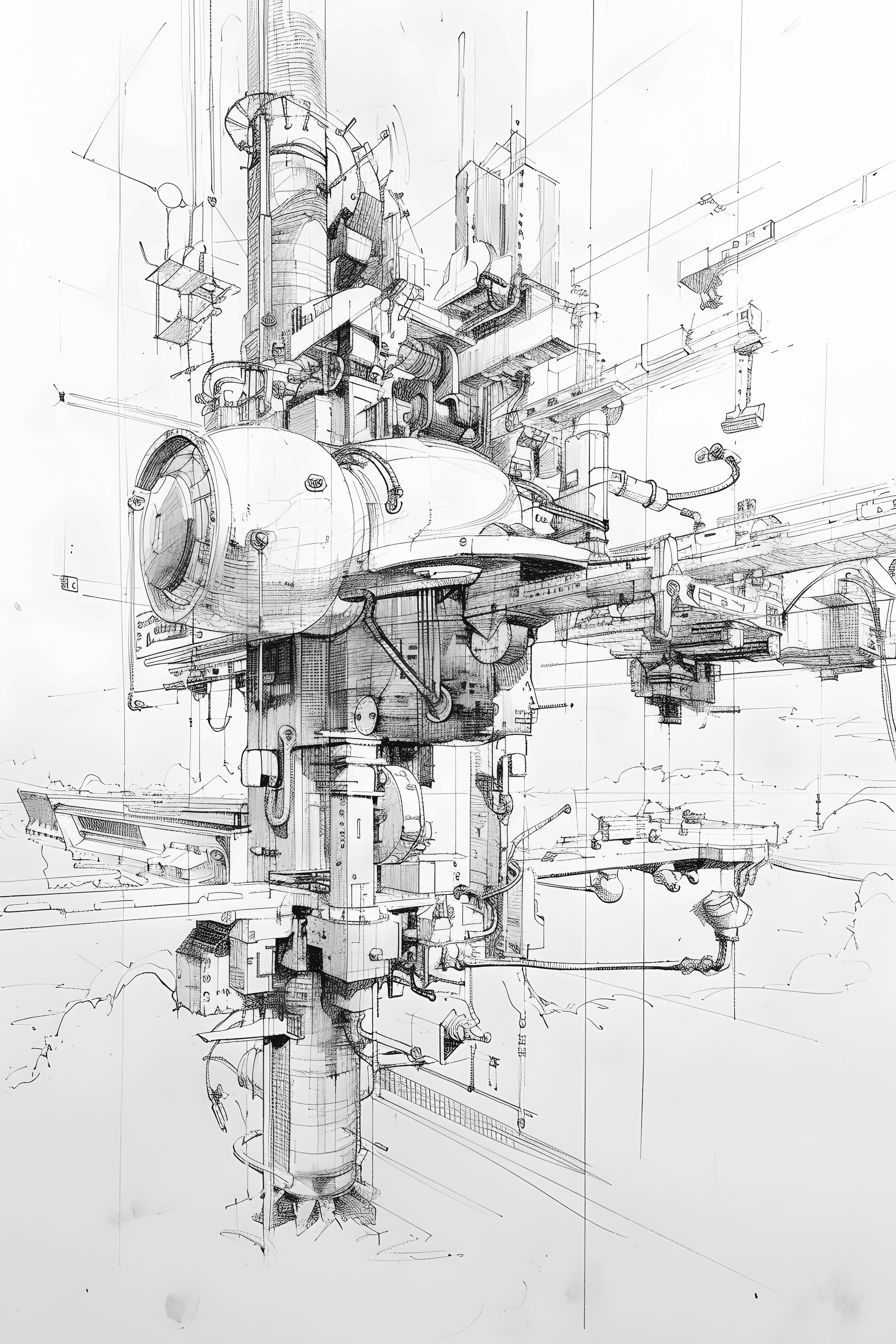 20 Futuristic Cityscape Drawing Ideas - Brighter Craft