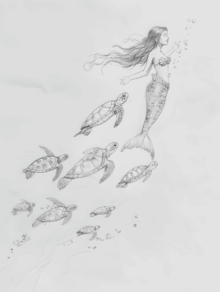 25 Enchanting Mermaid Drawing Ideas for Ocean Lovers - Brighter Craft