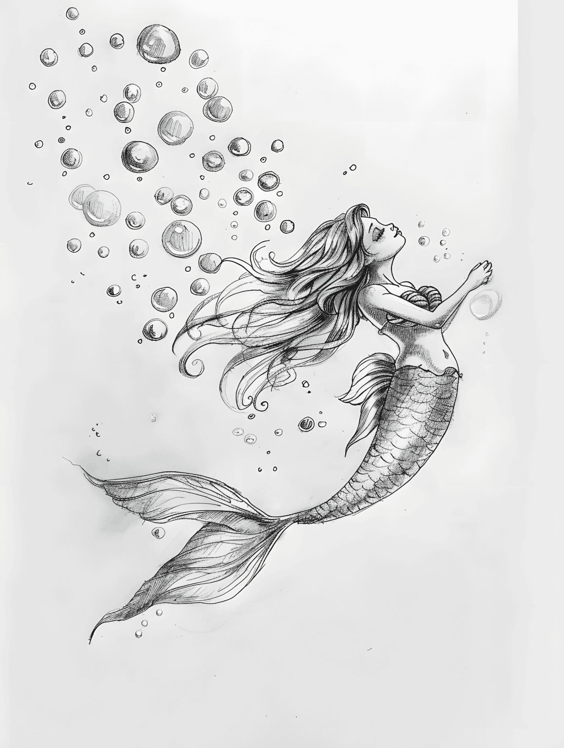 25 Enchanting Mermaid Drawing Ideas for Ocean Lovers - Brighter Craft
