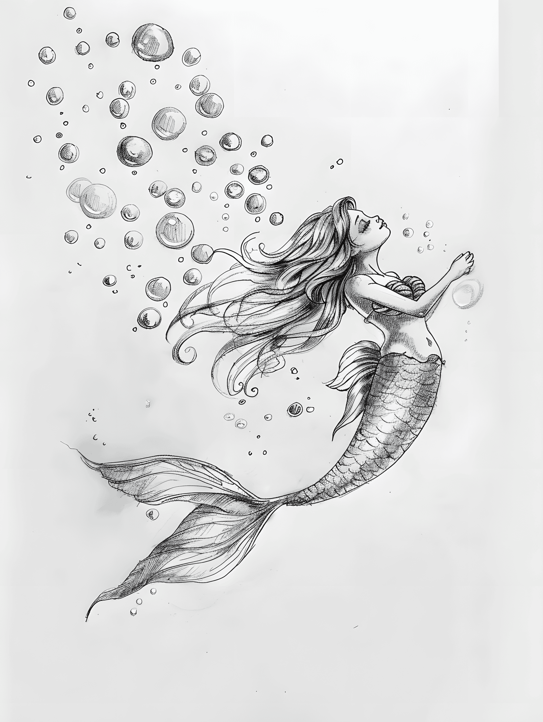 25 Enchanting Mermaid Drawing Ideas for Ocean Lovers - Brighter Craft