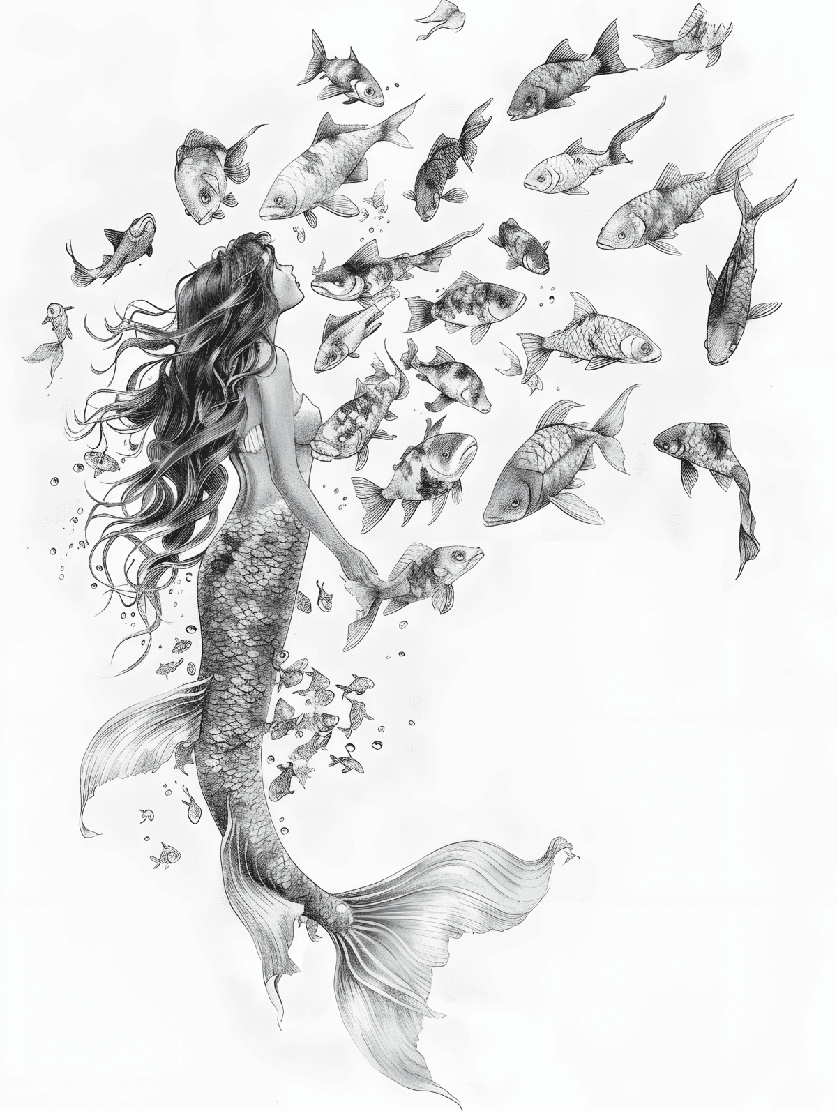 25 Enchanting Mermaid Drawing Ideas for Ocean Lovers - Brighter Craft