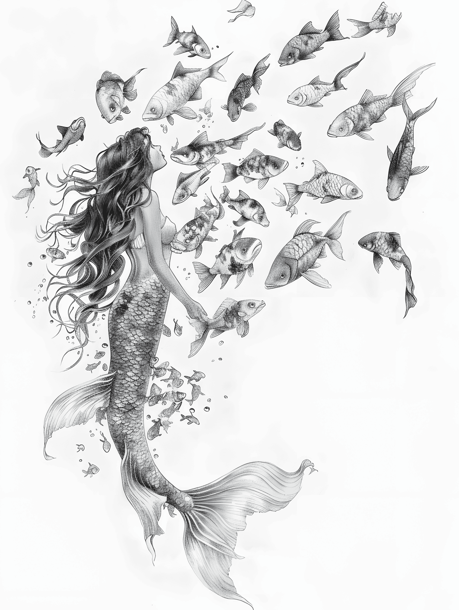 25 Enchanting Mermaid Drawing Ideas for Ocean Lovers - Brighter Craft