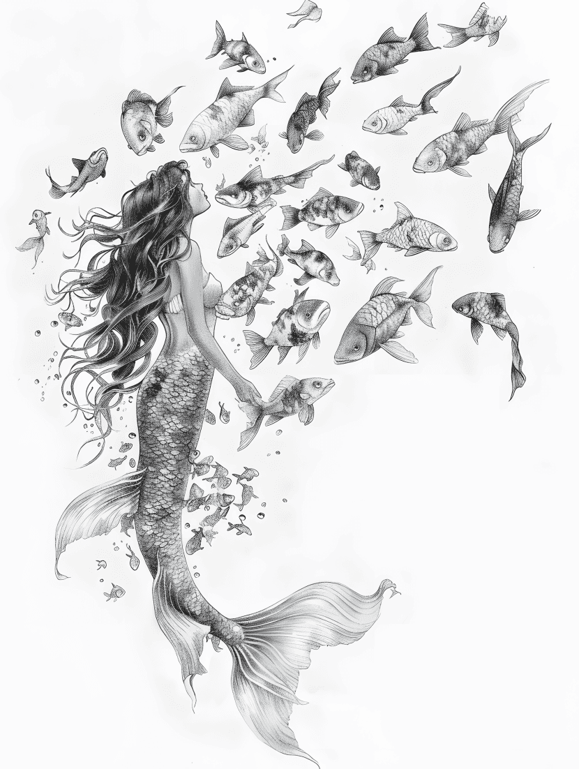 25 Enchanting Mermaid Drawing Ideas for Ocean Lovers - Brighter Craft