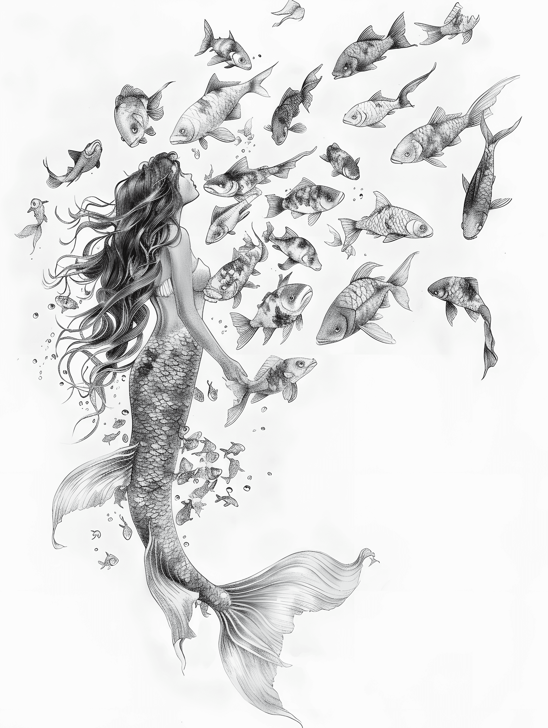 25 Enchanting Mermaid Drawing Ideas for Ocean Lovers - Brighter Craft