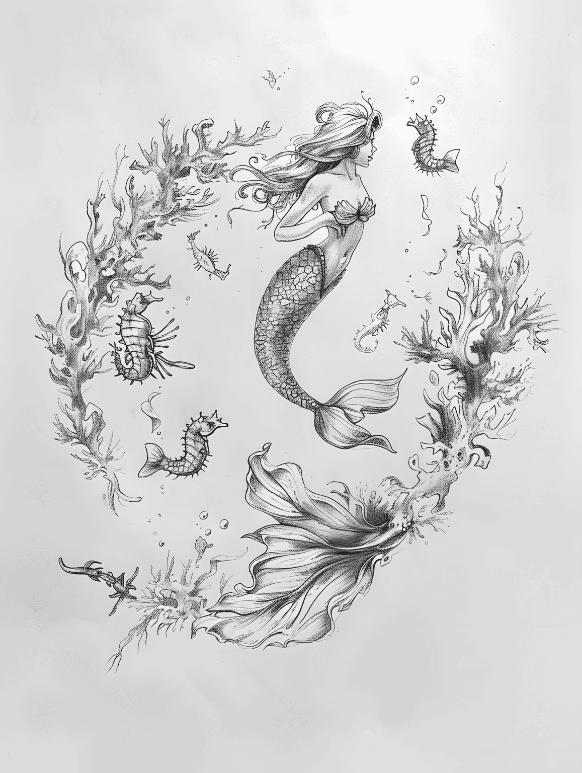 25 Enchanting Mermaid Drawing Ideas for Ocean Lovers - Brighter Craft