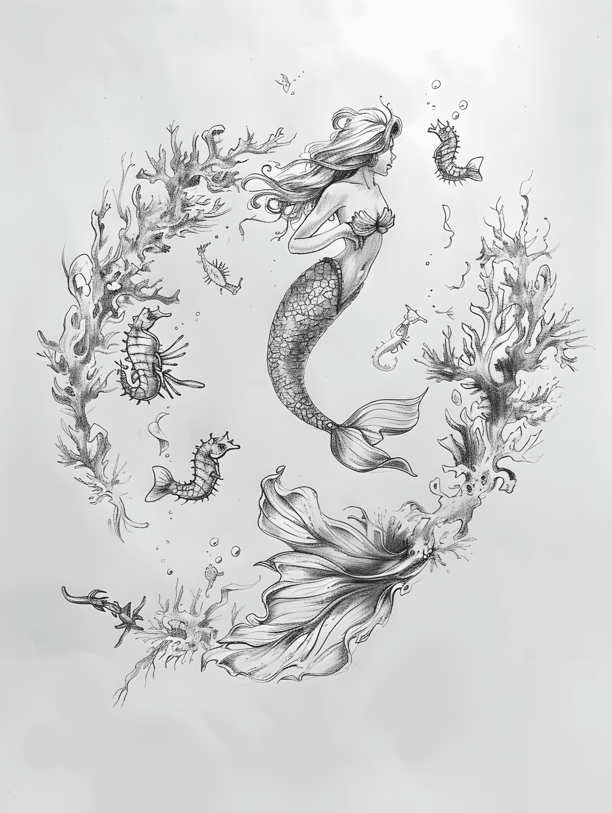 25 Enchanting Mermaid Drawing Ideas for Ocean Lovers - Brighter Craft