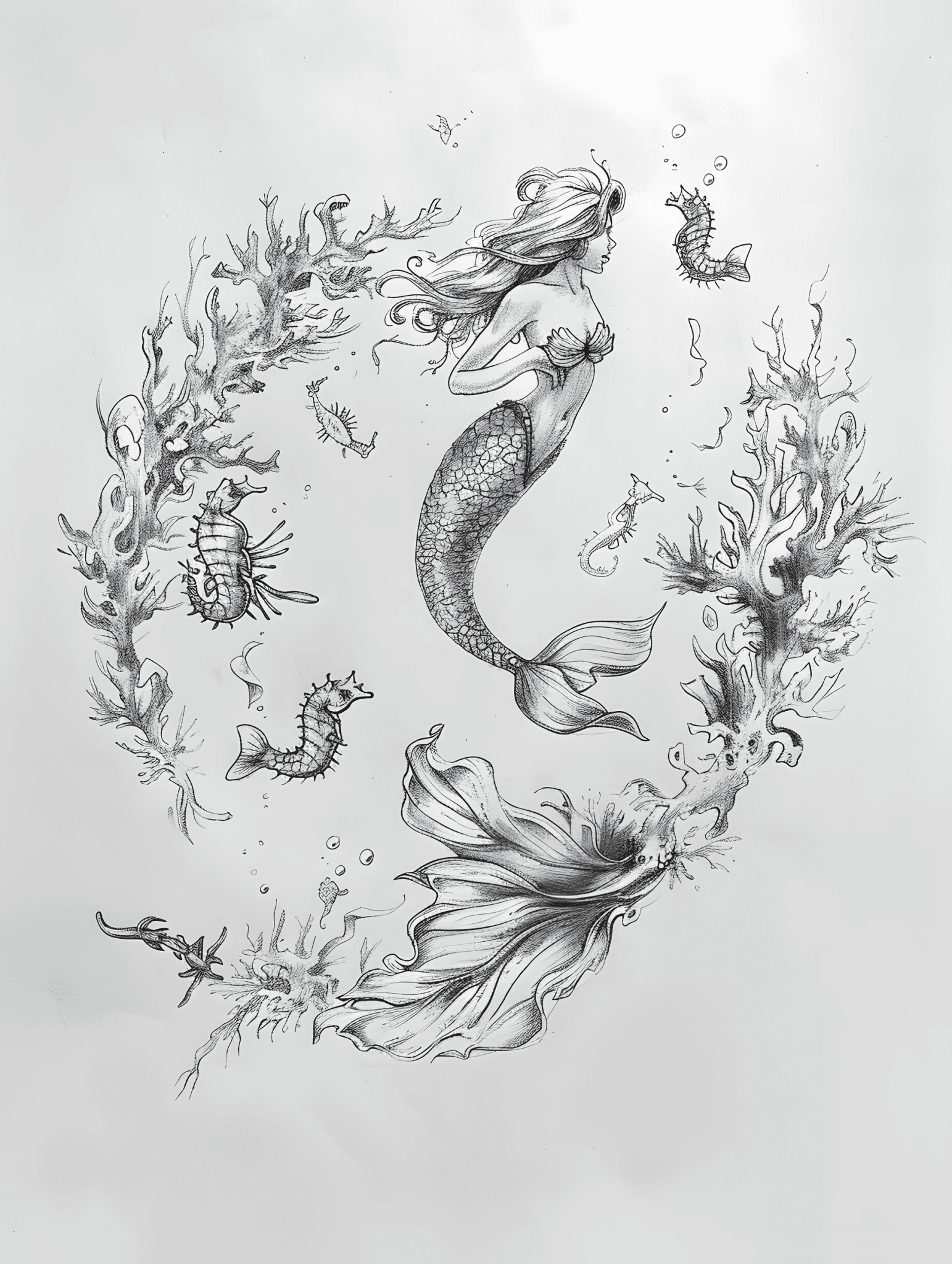 25 Enchanting Mermaid Drawing Ideas for Ocean Lovers - Brighter Craft