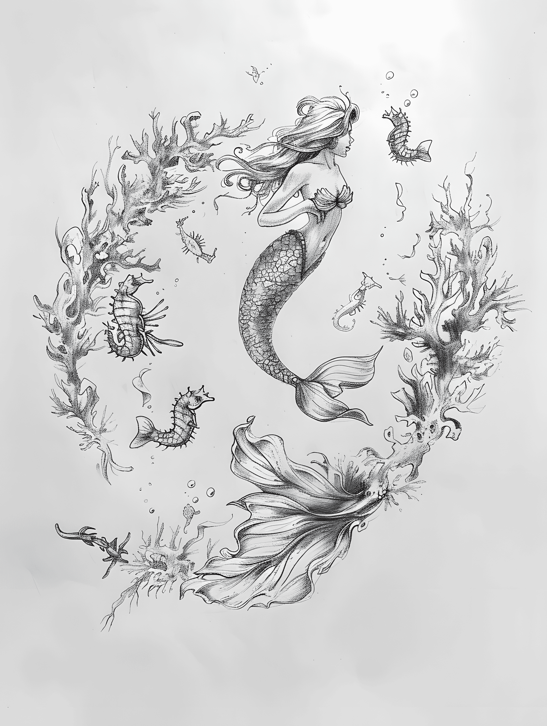 25 Enchanting Mermaid Drawing Ideas for Ocean Lovers - Brighter Craft