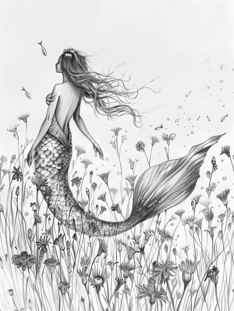 25 Enchanting Mermaid Drawing Ideas for Ocean Lovers - Brighter Craft