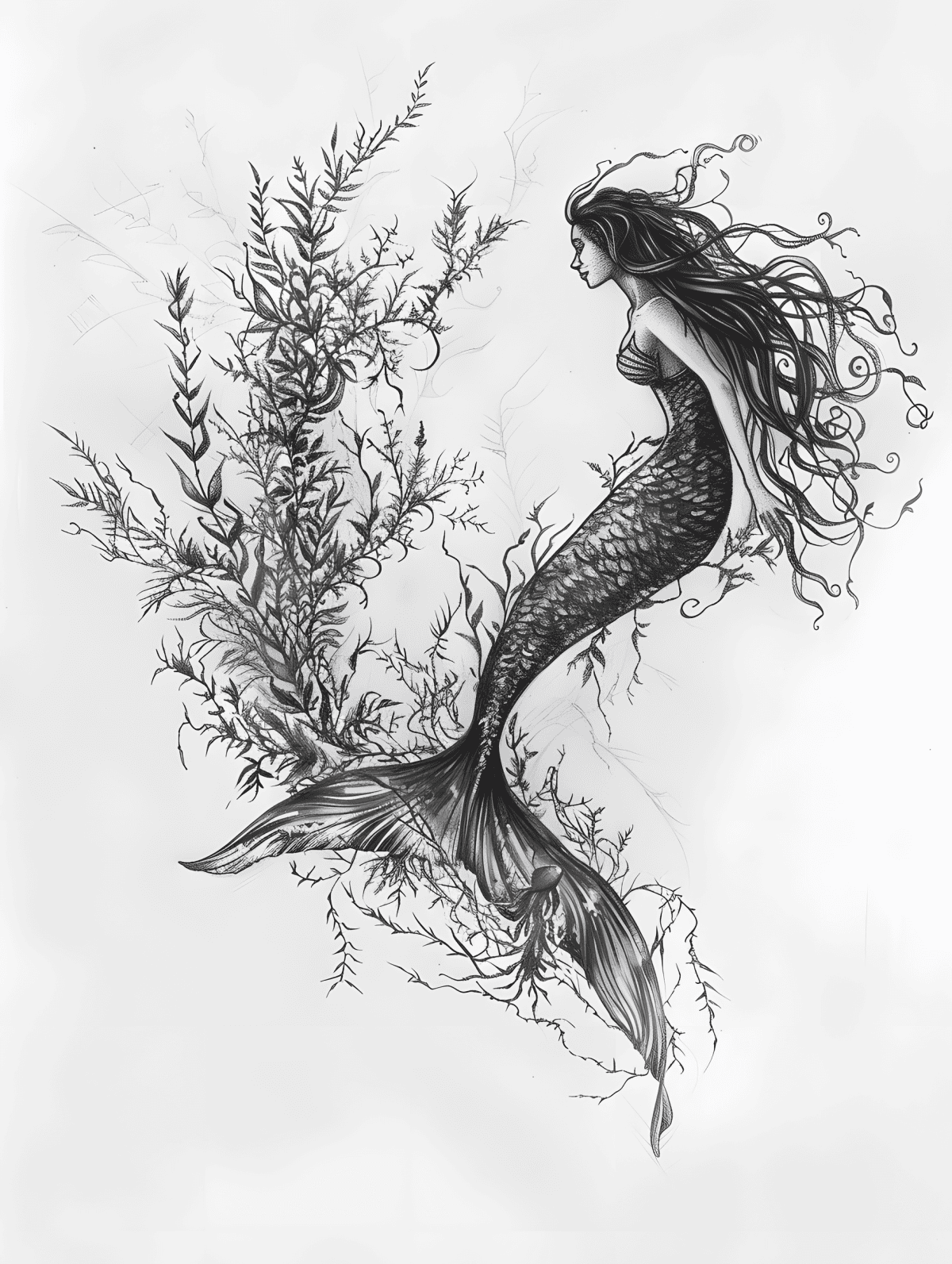 25 Enchanting Mermaid Drawing Ideas for Ocean Lovers - Brighter Craft