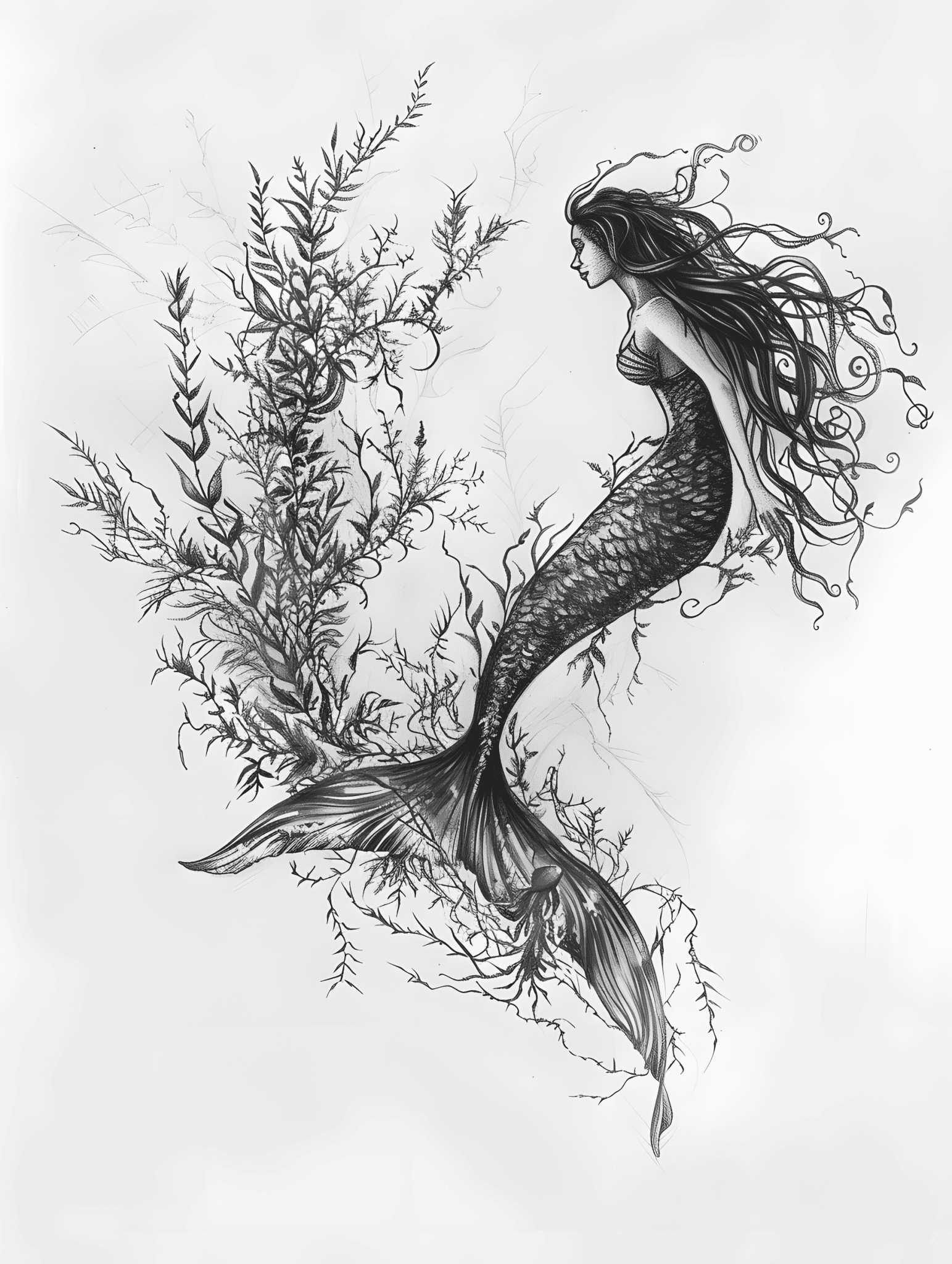 25 Enchanting Mermaid Drawing Ideas for Ocean Lovers - Brighter Craft