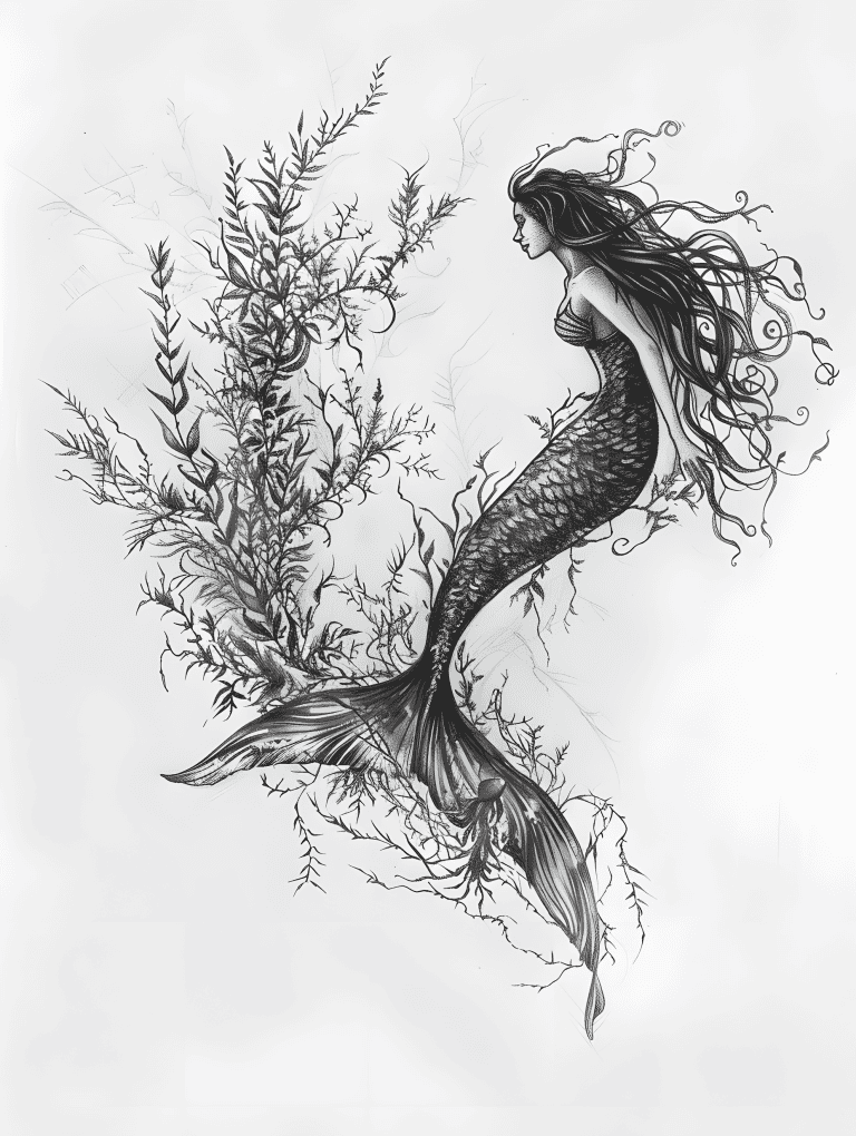 25 Enchanting Mermaid Drawing Ideas for Ocean Lovers - Brighter Craft