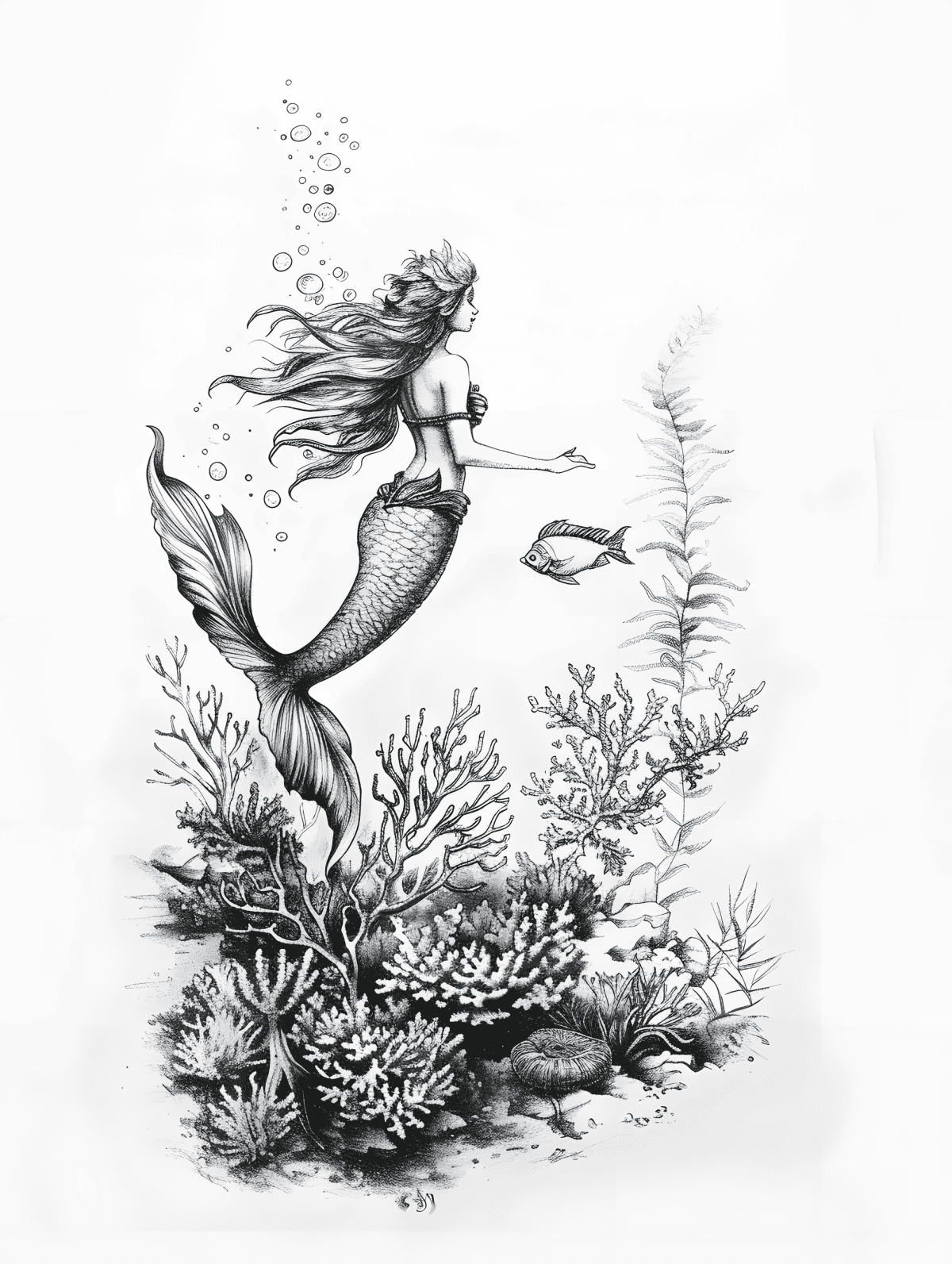 25 Enchanting Mermaid Drawing Ideas for Ocean Lovers - Brighter Craft