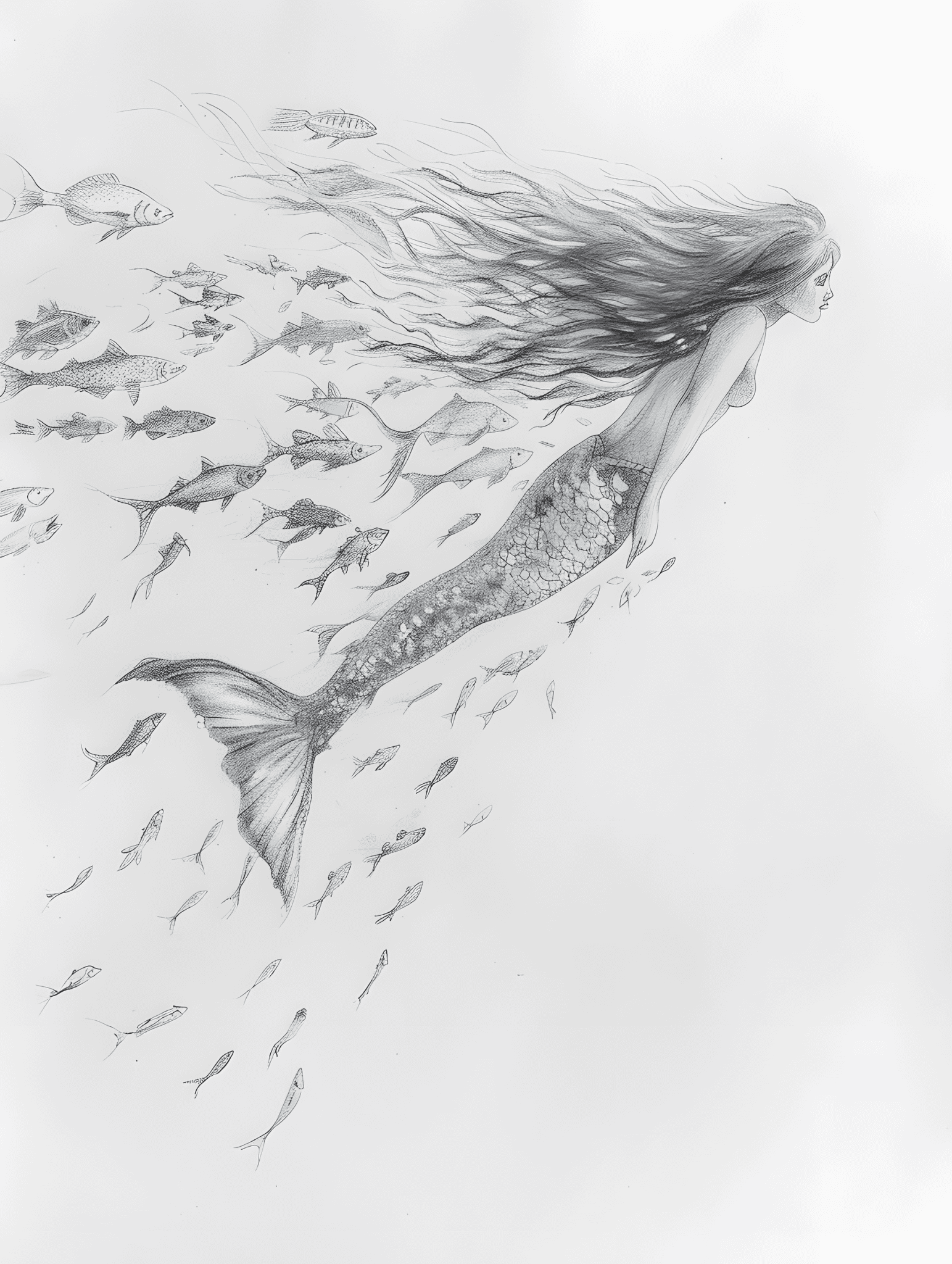 25 Enchanting Mermaid Drawing Ideas for Ocean Lovers - Brighter Craft