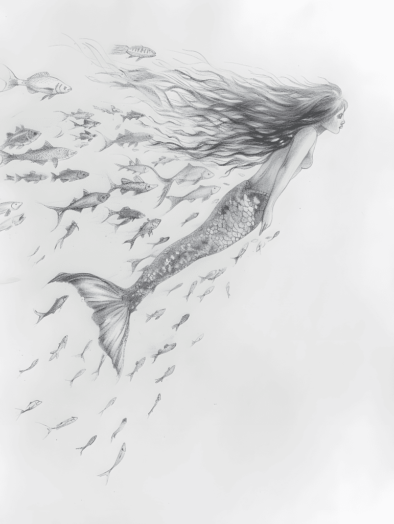 25 Enchanting Mermaid Drawing Ideas for Ocean Lovers - Brighter Craft