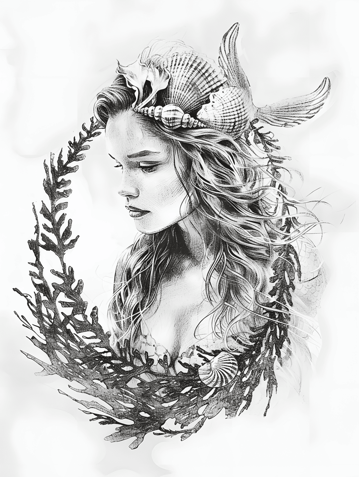 25 Enchanting Mermaid Drawing Ideas for Ocean Lovers - Brighter Craft