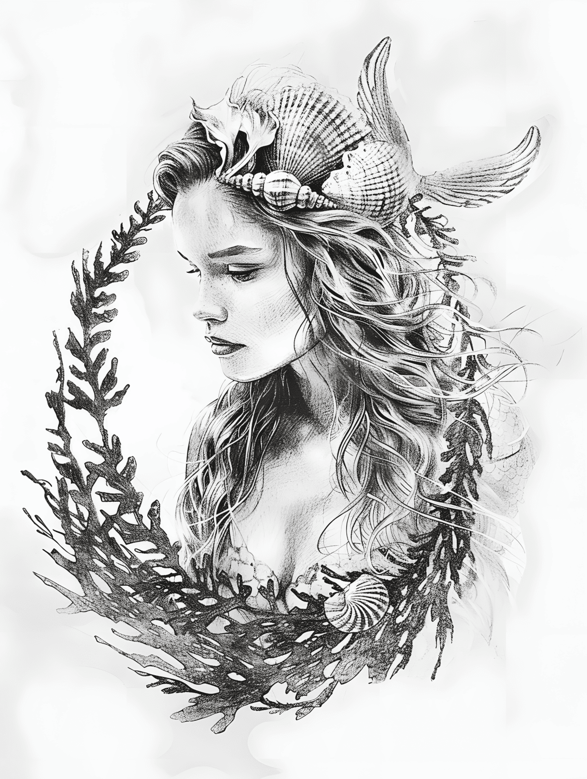 25 Enchanting Mermaid Drawing Ideas for Ocean Lovers - Brighter Craft