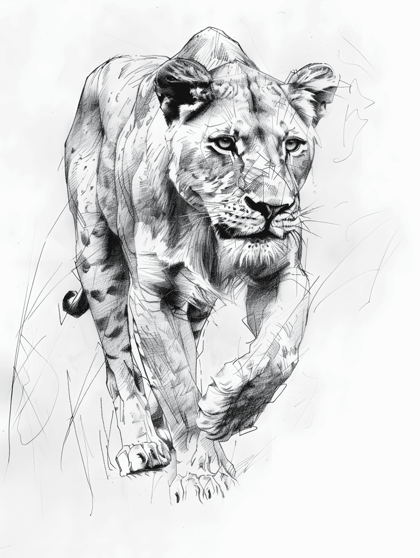 25 Majestic Lion Sketch Ideas for Wildlife Enthusiasts - Brighter Craft