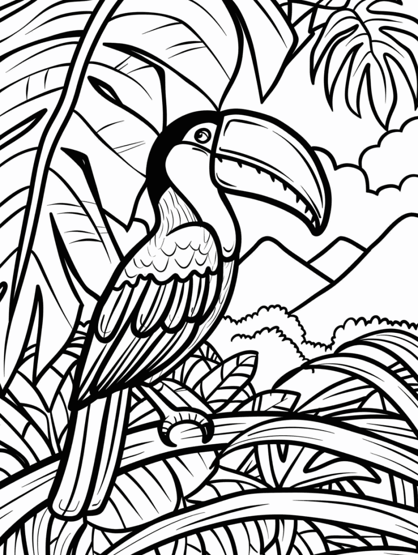 30 Vibrant Toucan Coloring Pages for Tropical Bird Lovers - Brighter Craft