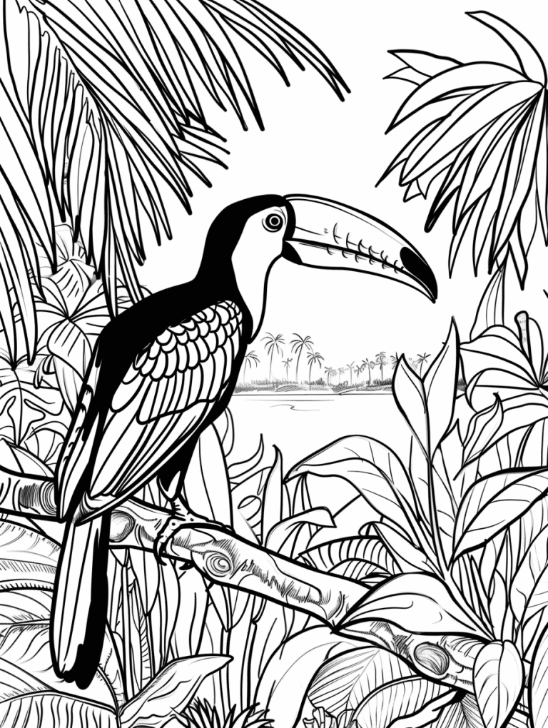 30 Vibrant Toucan Coloring Pages for Tropical Bird Lovers - Brighter Craft