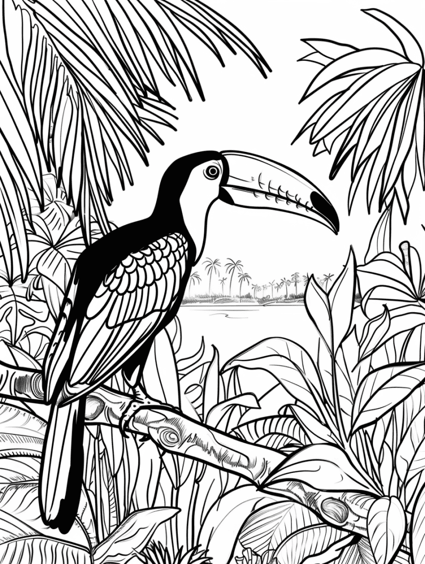 30 Vibrant Toucan Coloring Pages for Tropical Bird Lovers - Brighter Craft