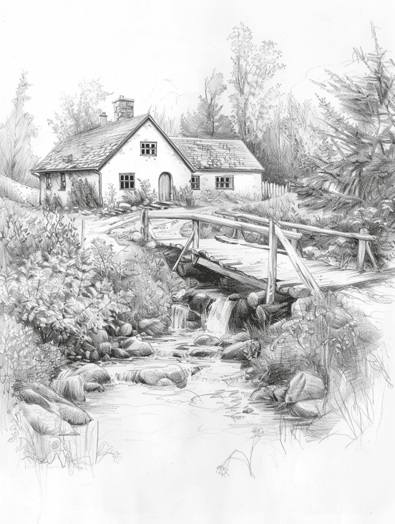 20 Charming Cottage Sketches for Cozy Vibes - Brighter Craft