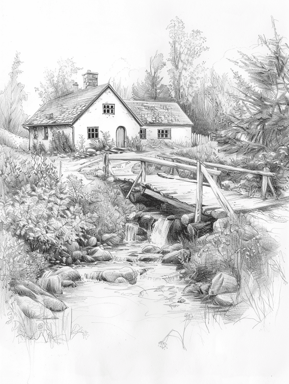 20 Charming Cottage Sketches for Cozy Vibes - Brighter Craft