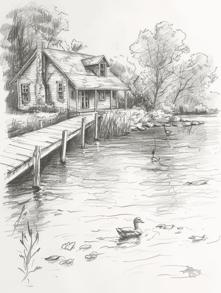 20 Charming Cottage Sketches for Cozy Vibes - Brighter Craft