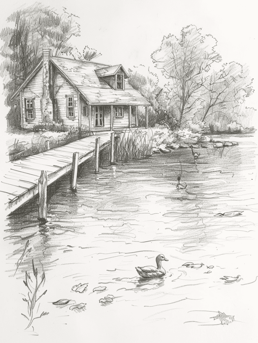 20 Charming Cottage Sketches for Cozy Vibes - Brighter Craft