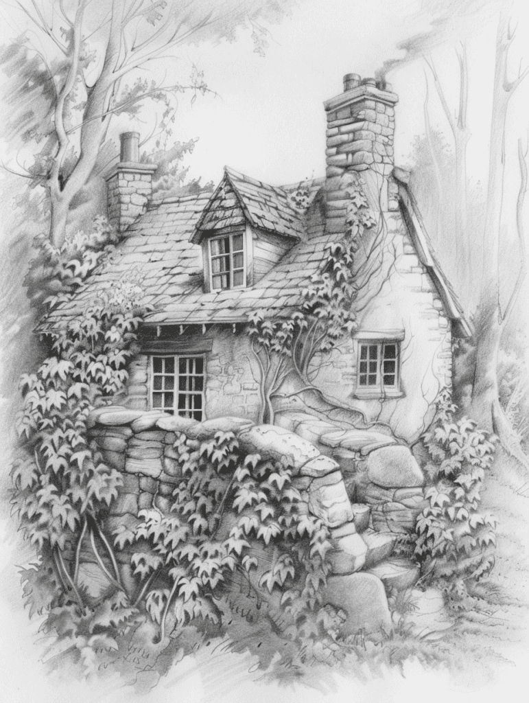 20 Charming Cottage Sketches for Cozy Vibes - Brighter Craft
