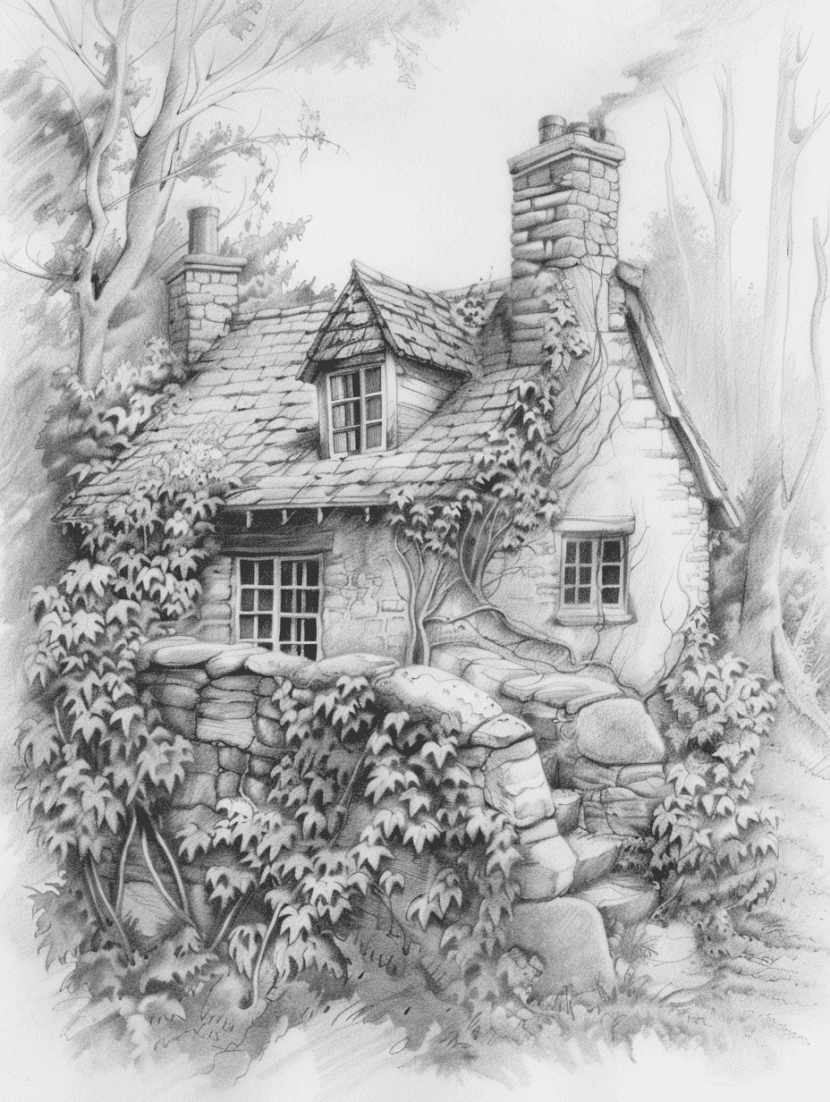 20 Charming Cottage Sketches for Cozy Vibes - Brighter Craft