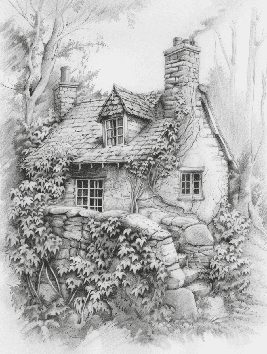 20 Charming Cottage Sketches for Cozy Vibes - Brighter Craft