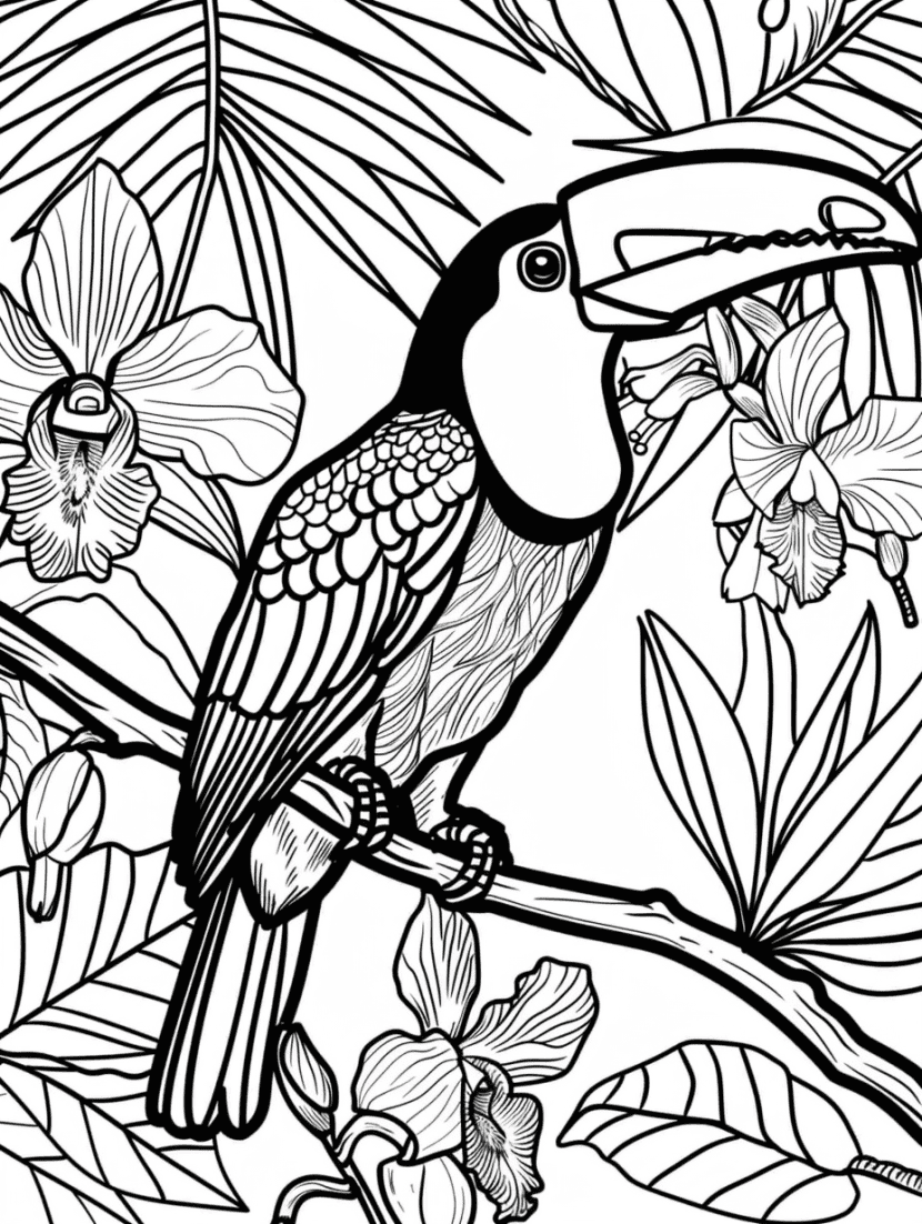30 Vibrant Toucan Coloring Pages for Tropical Bird Lovers - Brighter Craft