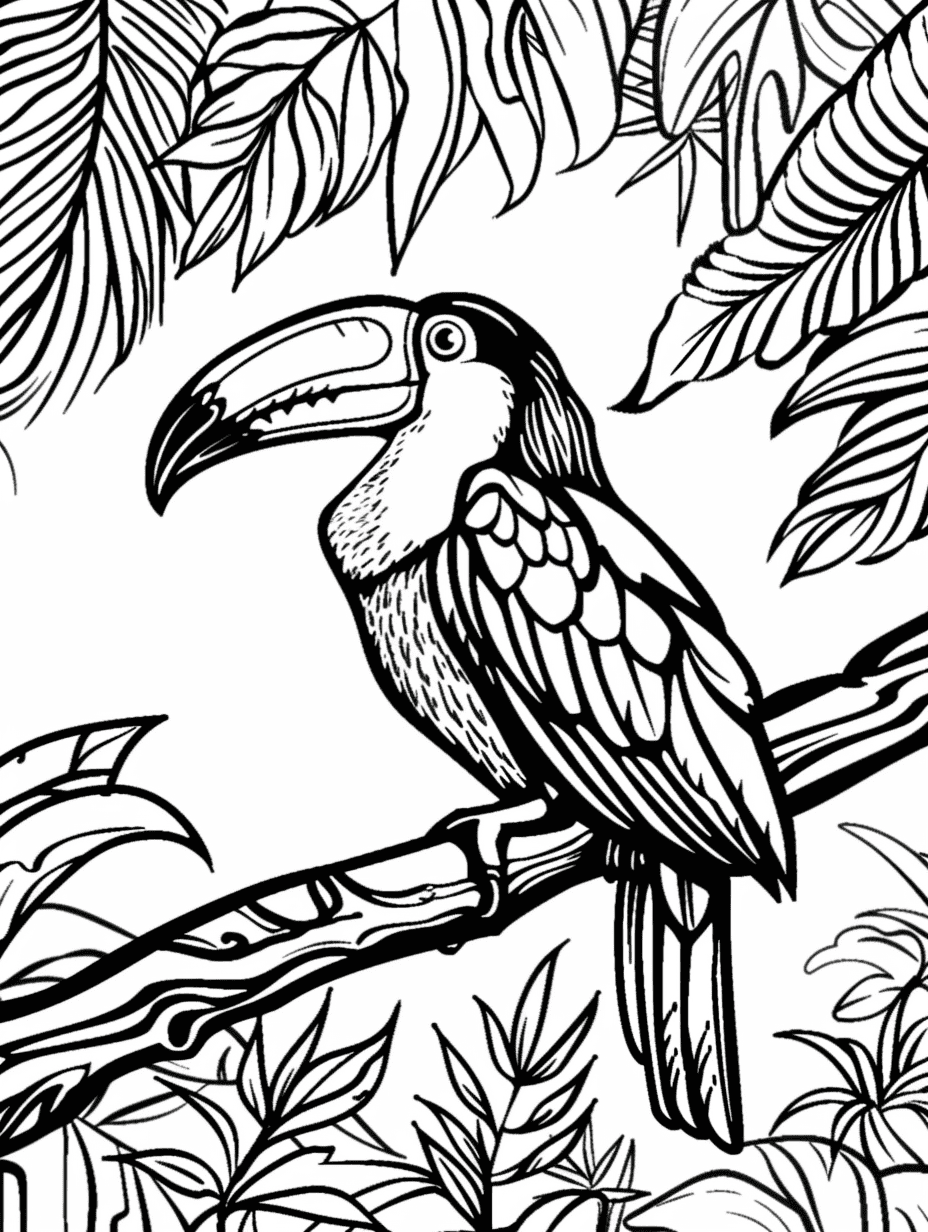 30 Vibrant Toucan Coloring Pages for Tropical Bird Lovers - Brighter Craft